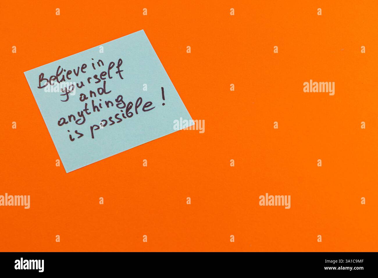 A handwritten note expresses encouragement and positivity, stating that ...