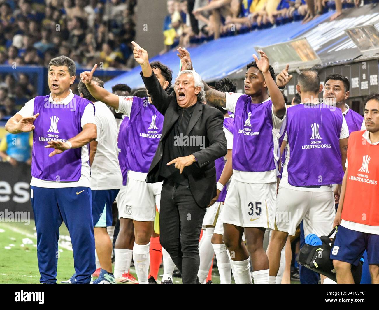 Buenos Aires, Argentina. February 25, 2025. Pipo Gorosito (Men in black ...