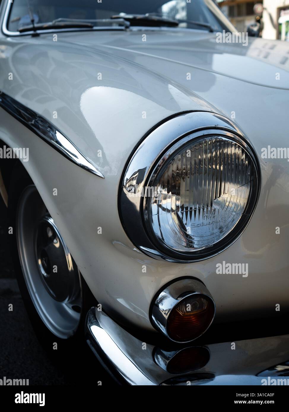 Volvo old car, retro vintage old timer white Stock Photo - Alamy