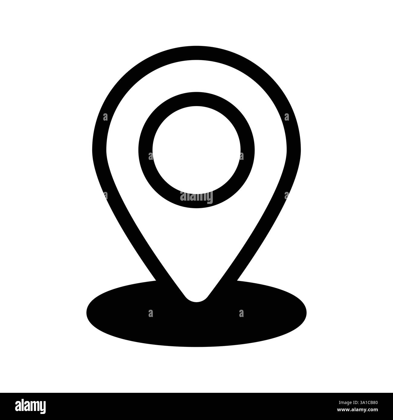 Map pointer lock icon Black and White Stock Photos & Images - Alamy