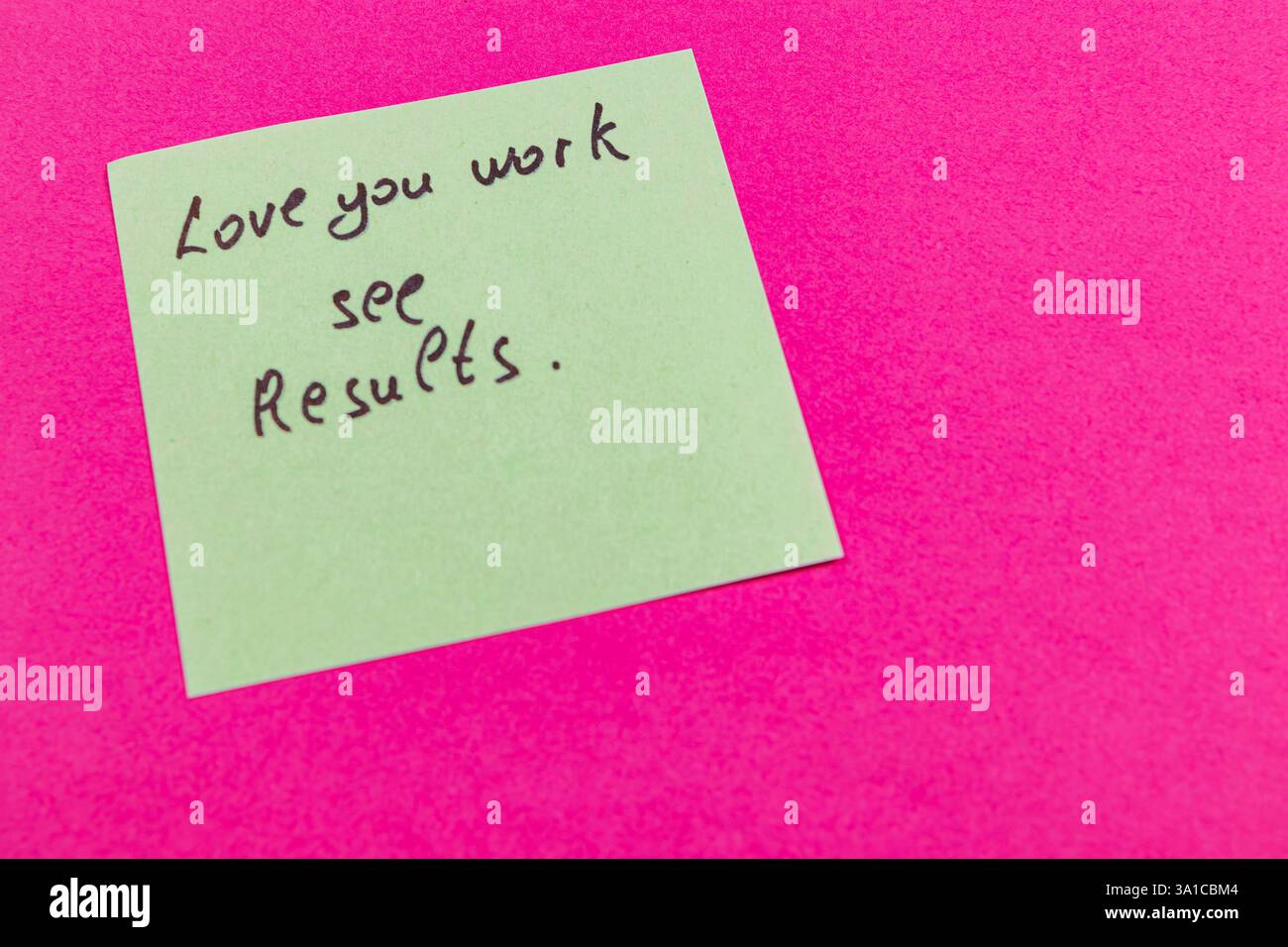 A handwritten note encourages dedication with the phrase Love your work ...