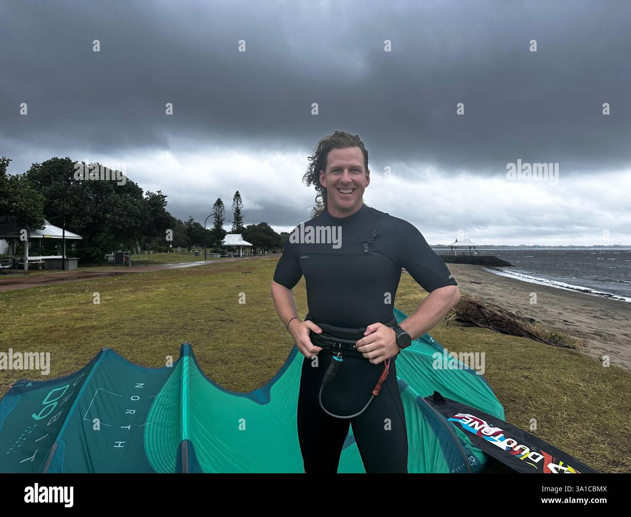 Melbourne, Australia. 08th Mar, 2025. Chris Haughton before kite ...