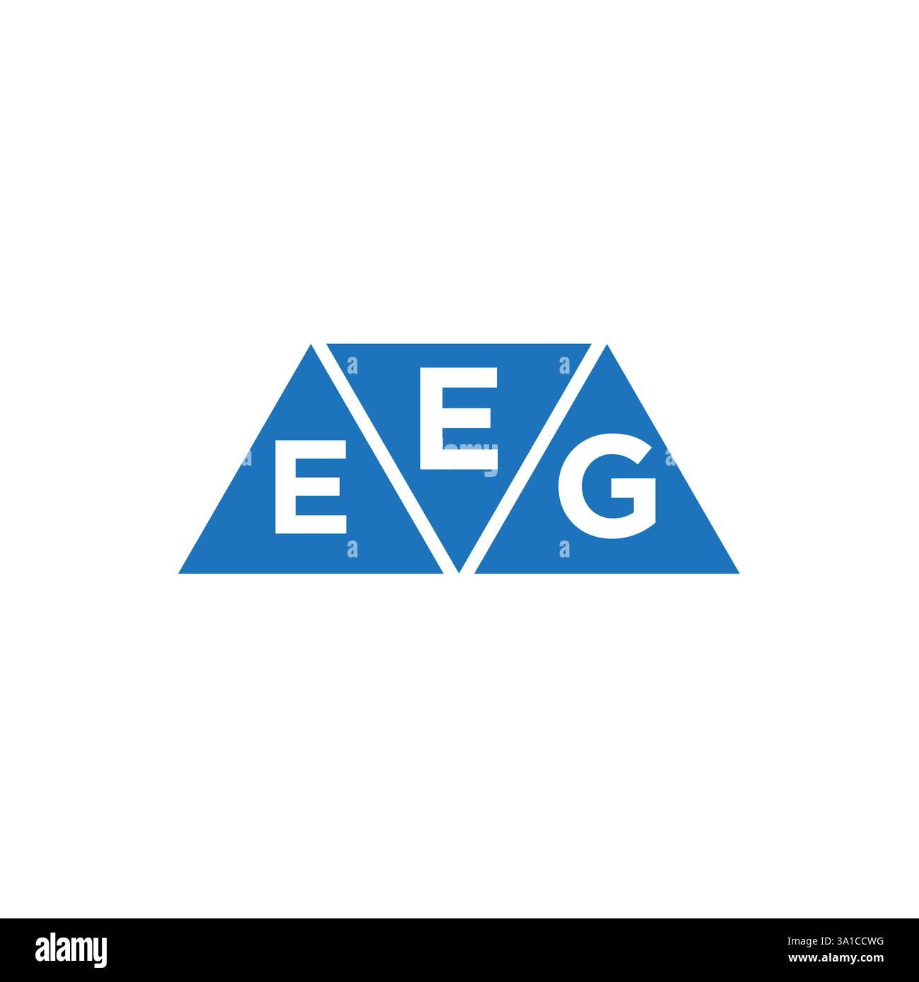 EEG letter logo design on black background. EEG creative initials ...