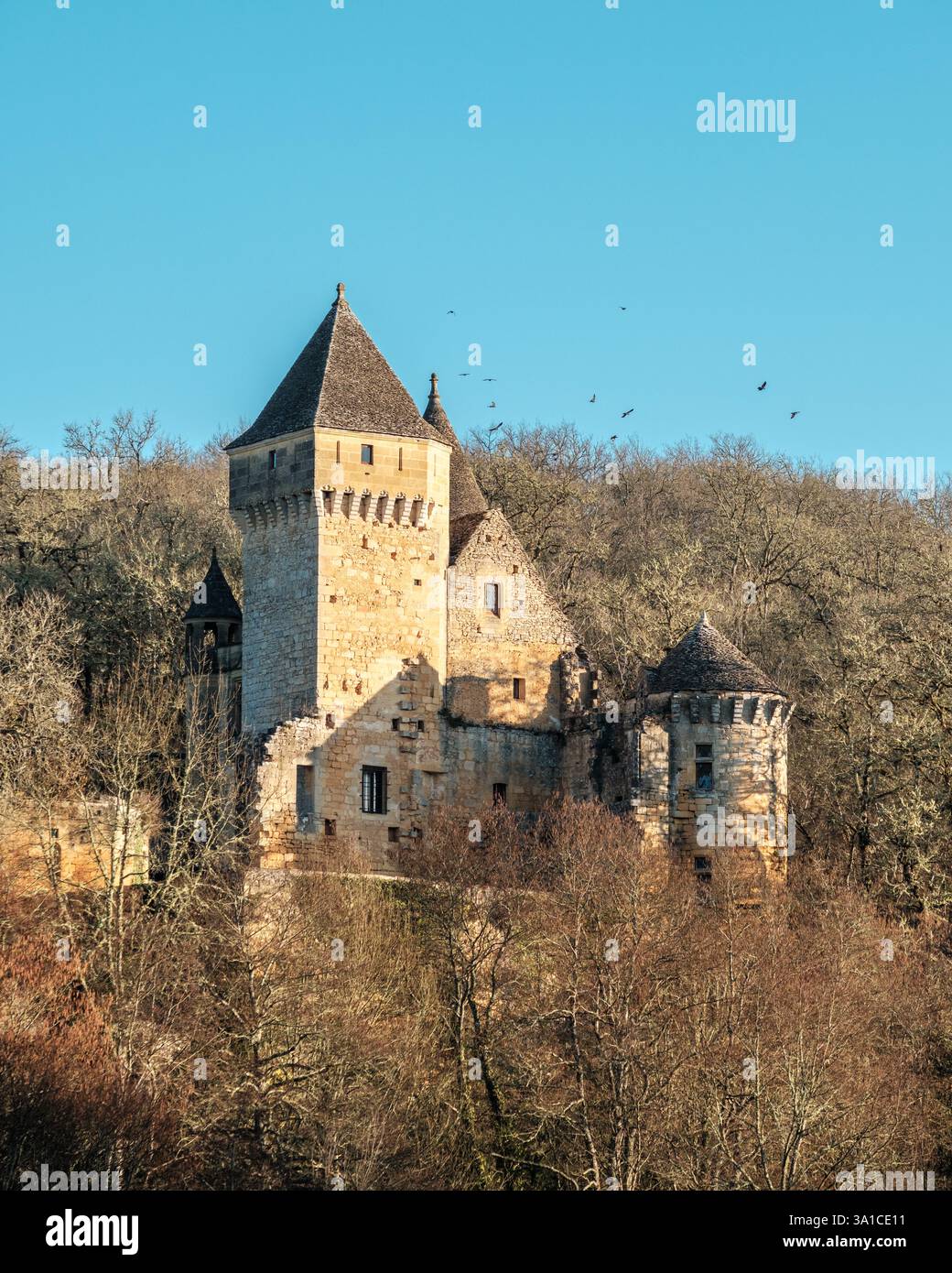 Marquay, Dordogne, France - 5th March 2025: 15th century Chateau de ...