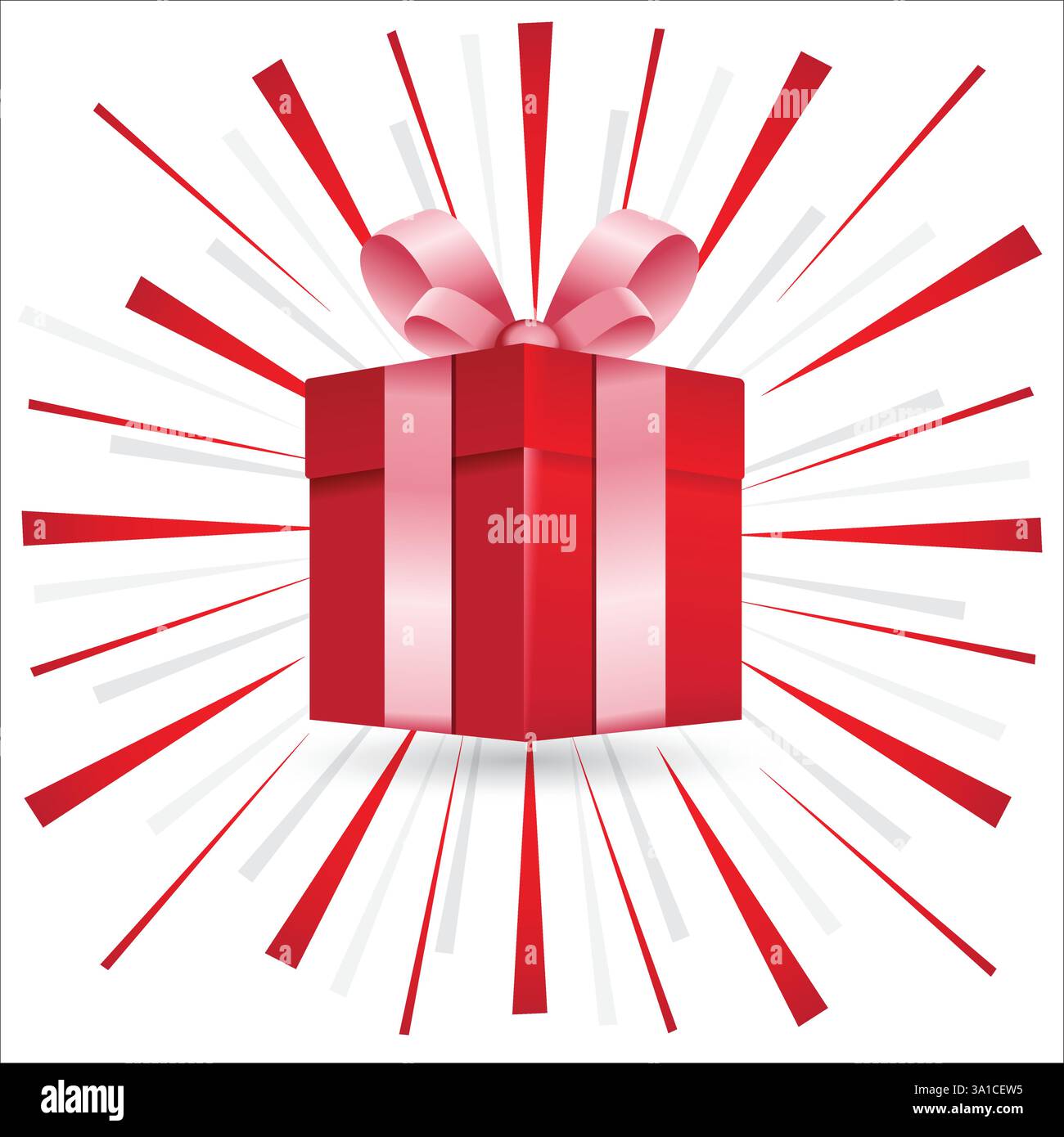 Surprise gift box in flat design. Gift box. Present box. Surprise in ...