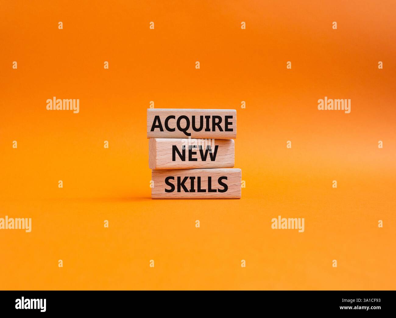 Acquire new skills symbol. Concept words Acquire new skills on wooden ...