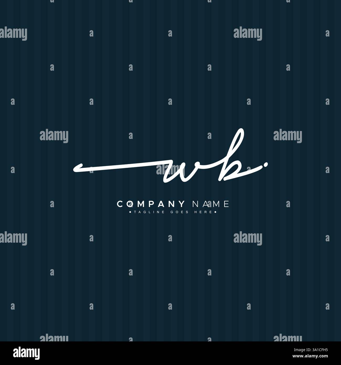 WB Initial Logo in Signature Style for Photography and Fashion Business ...