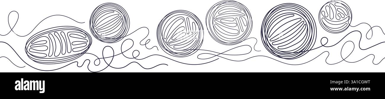 Balls of thread. Round skein of knitting. Vector seamless pattern. Line ...