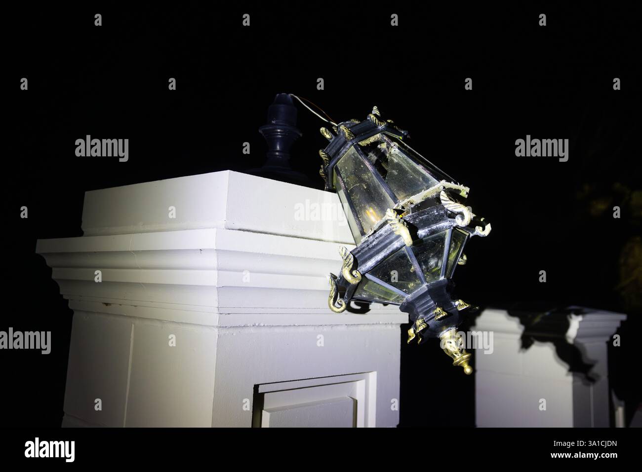 Ayr, UK. 08 MAR, 2025. Damaged light as members of group Palestine ...