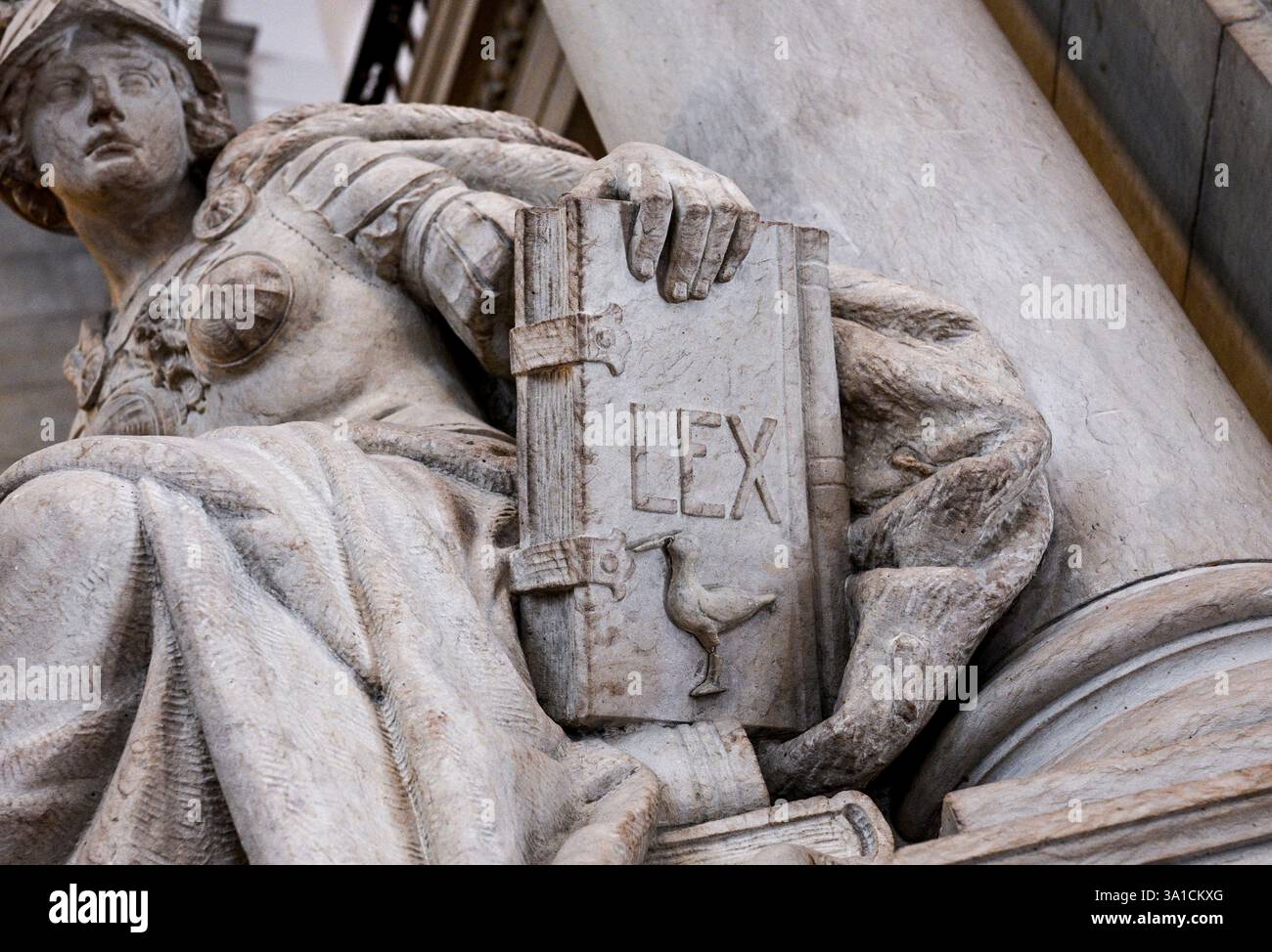 PRODUCTION - 07 March 2025, Berlin: The Latin word "Lex" for "law" is ...