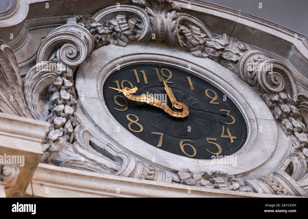 PRODUCTION - 07 March 2025, Berlin: A clock in the Berlin Court of ...