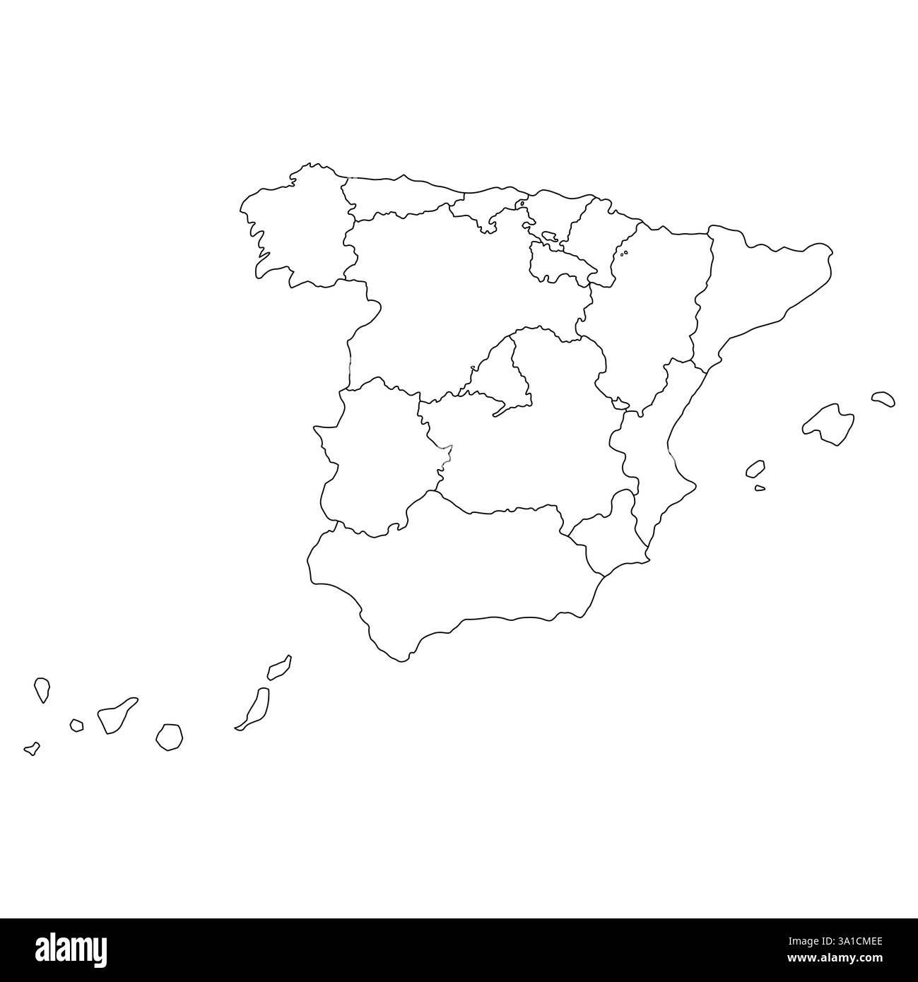 Spain map symbol shape, travel web flat concept icon vector ...