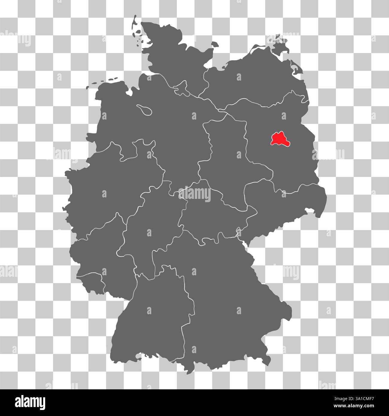 Germany map icon of Berlin, geography blank concept, isolated graphic ...
