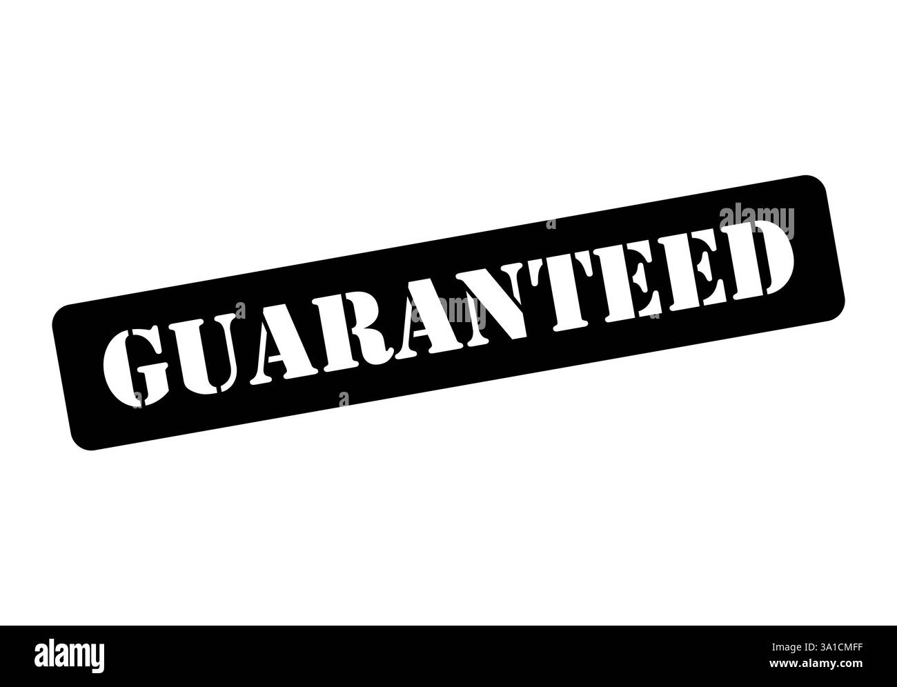 Guaranteed stamp symbol, label sticker sign button, text banner vector ...