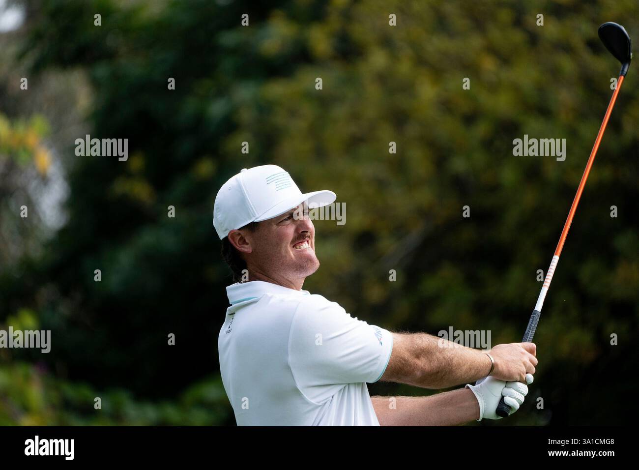Mito Pereira of Torque GC hits his shot during the second round of LIV Golf Hong Kong at Hong ...