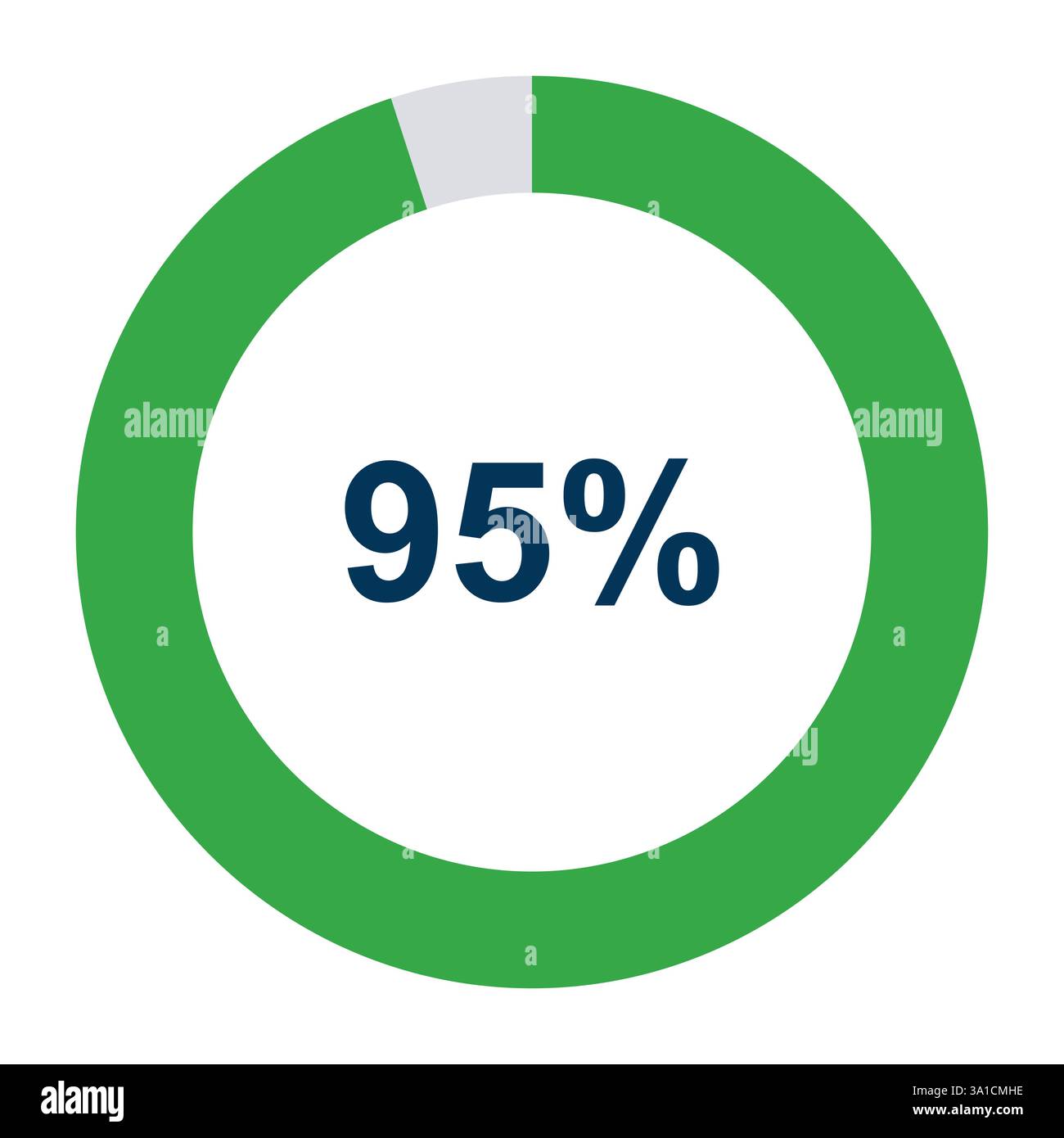 Information round diagram 95 percent icon, infographic graphic pie ...