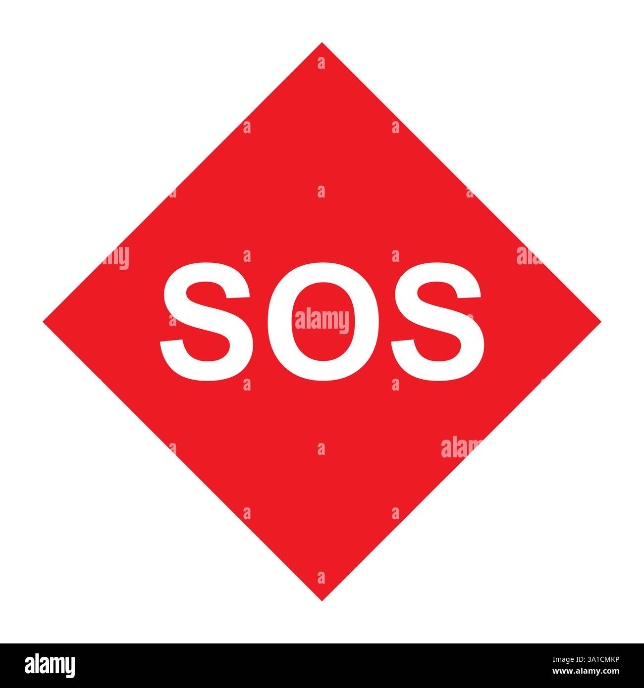 SOS help icon, safety support alert flat design, save vector ...