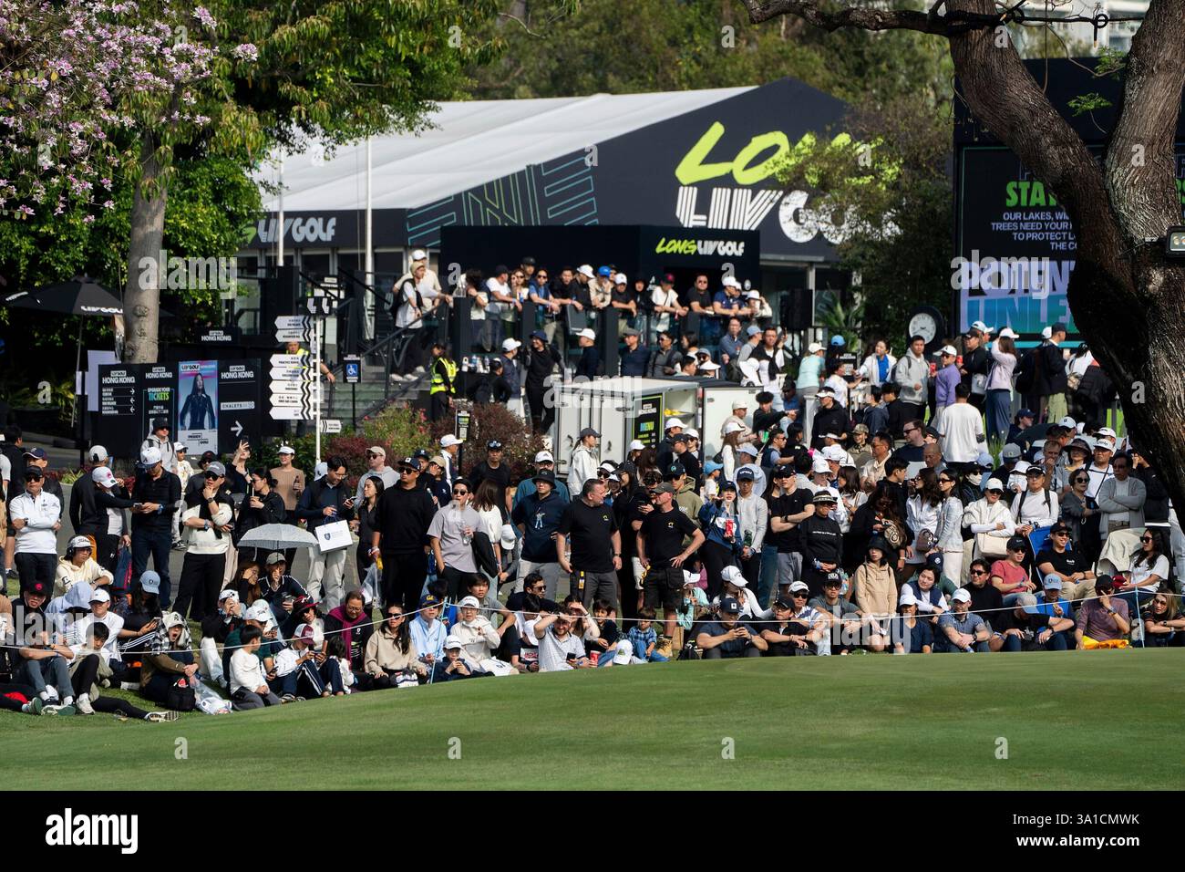 Fans seen during the second round of LIV Golf Hong Kong at Hong Kong ...