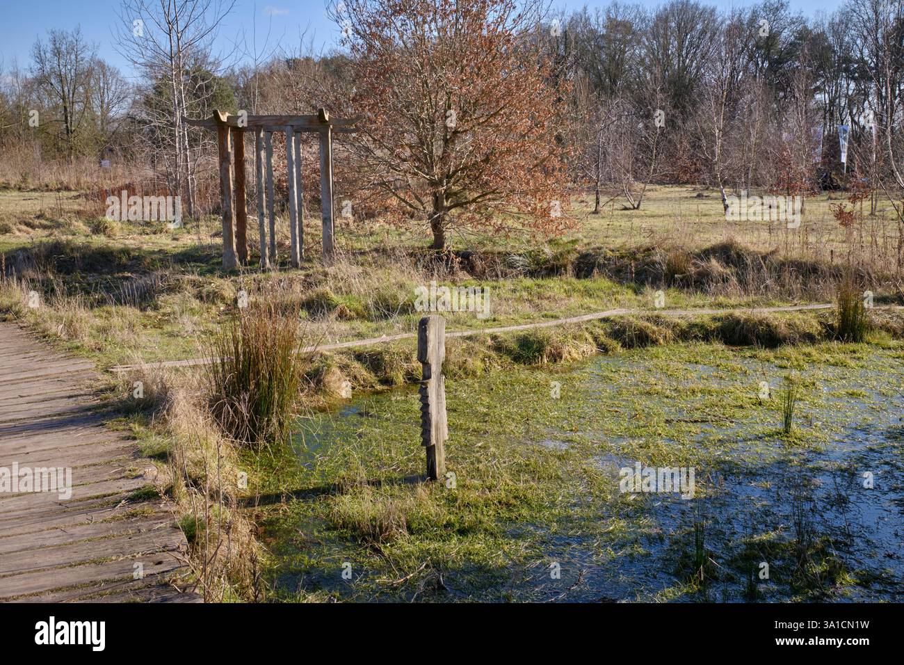 March 2, 2025 - Borger, Netherlands: Historical Stone Age Memorial site ...