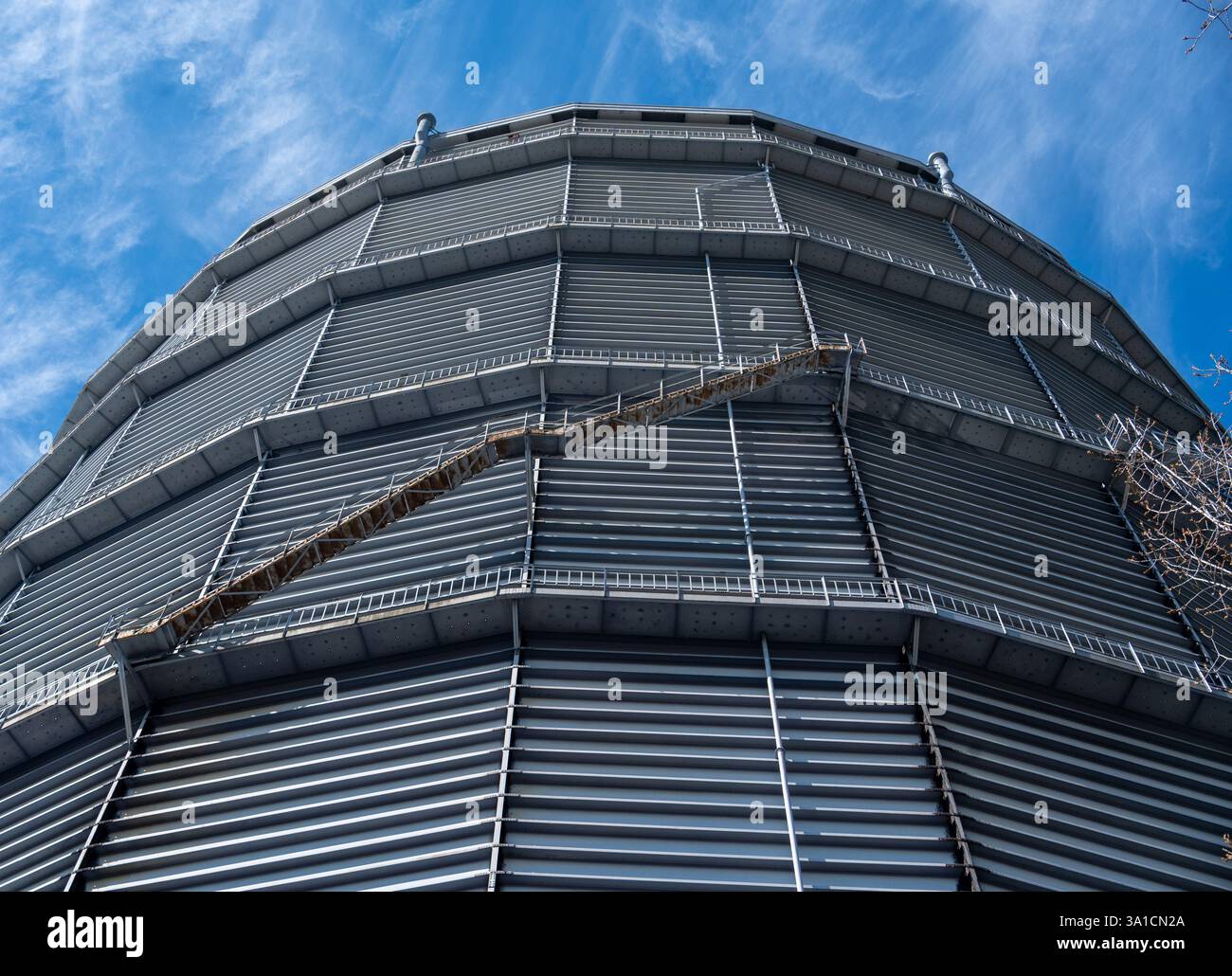 The Gas Holder of Gaisburg -Stuttgart, Germany which today is a ...