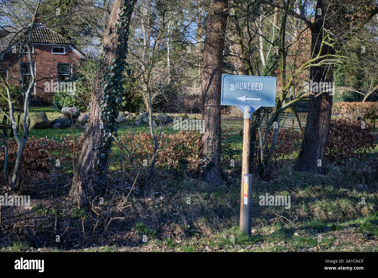 March 2, 2025 - Bronneger, Netherlands: A weathered sign directs ...
