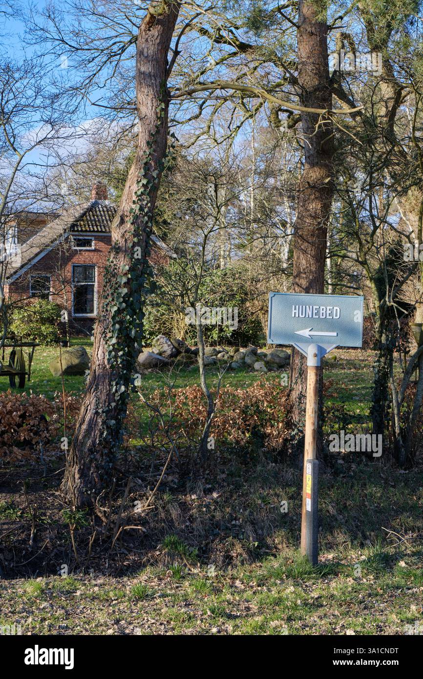 March 2, 2025 - Bronneger, Netherlands: A weathered sign directs ...