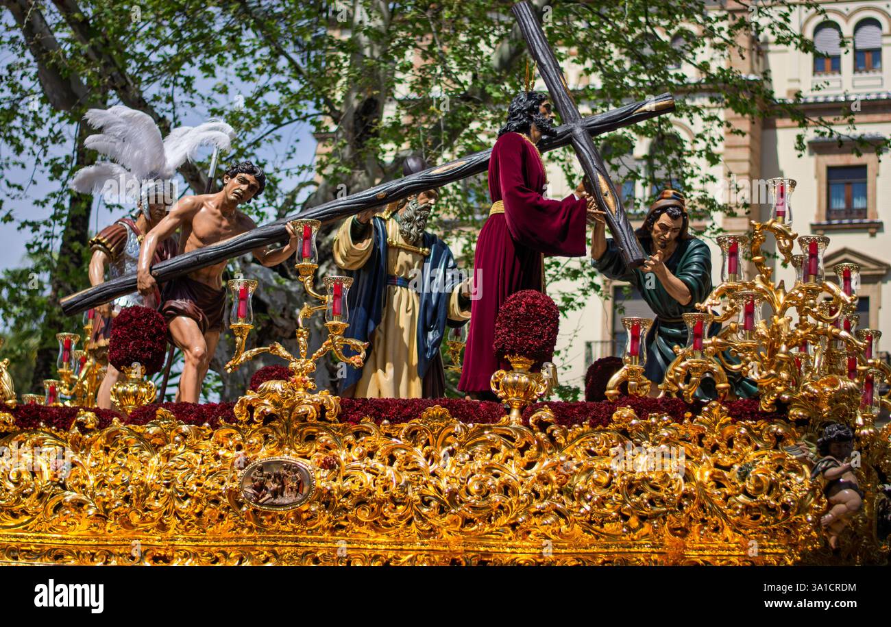 Jesus Christ with the cross on the way to Mount Calvary Stock Photo - Alamy