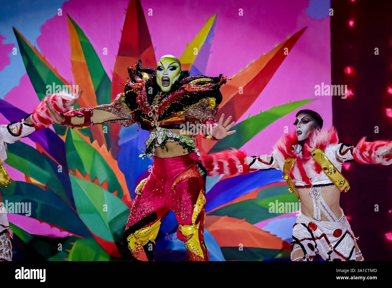 Performance during the Gala Drag Queen of Carnival 2025, at Santa ...
