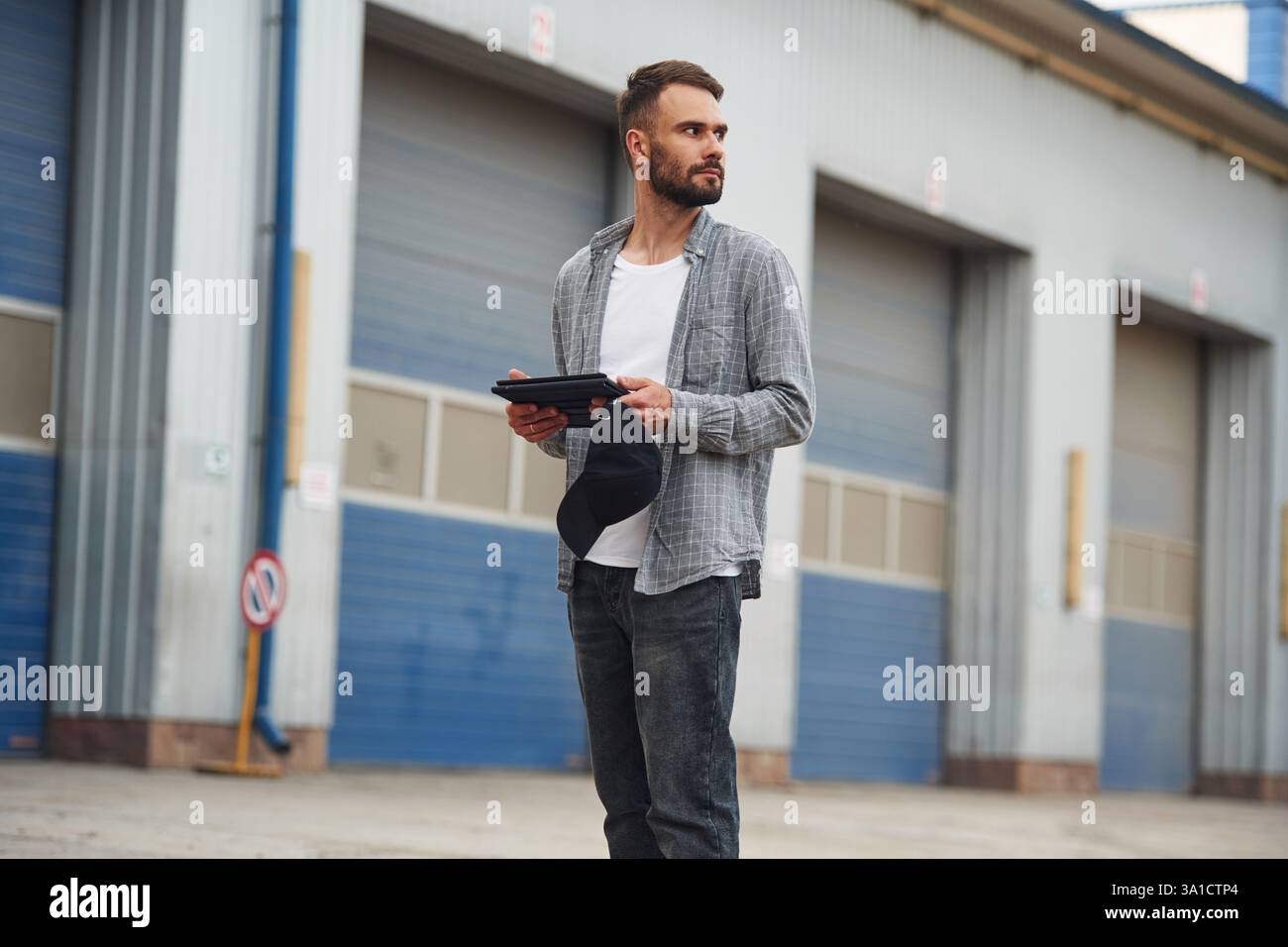 Handsome young truck driver hi-res stock photography and images - Alamy