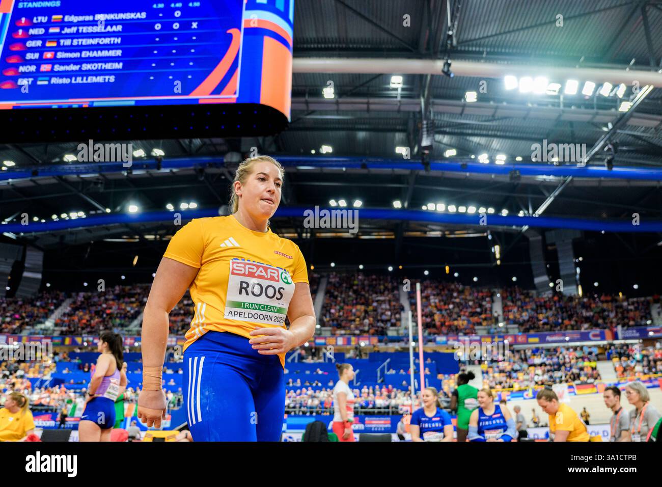 Fanny Roos of, Sweden. , . competes in women's shot put qualification ...