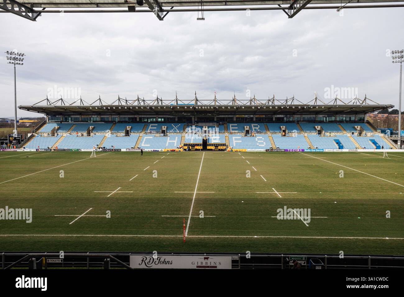 General View inside Sandy Park before the match Exeter Chiefs v Ealing ...