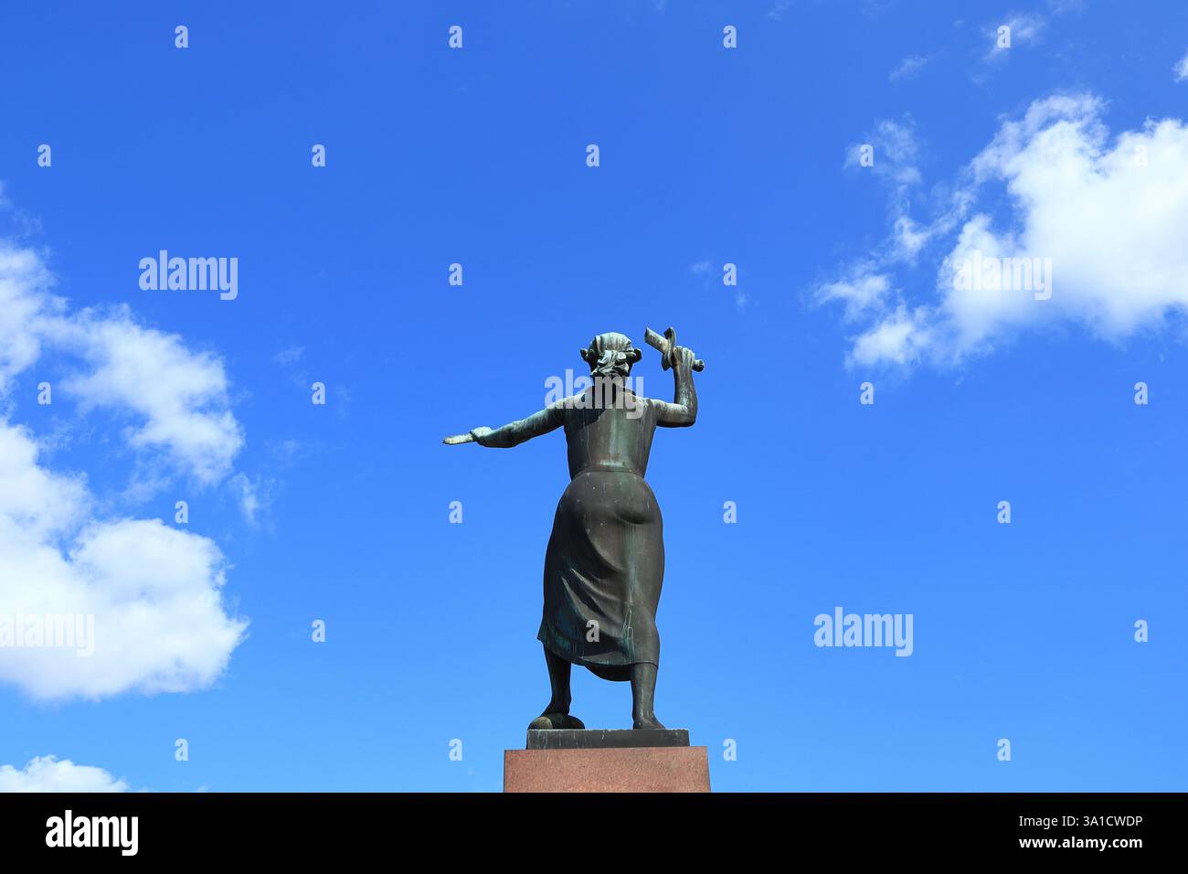 Anti war statue, a symbol for peace between Sweden and Norway. Lady ...