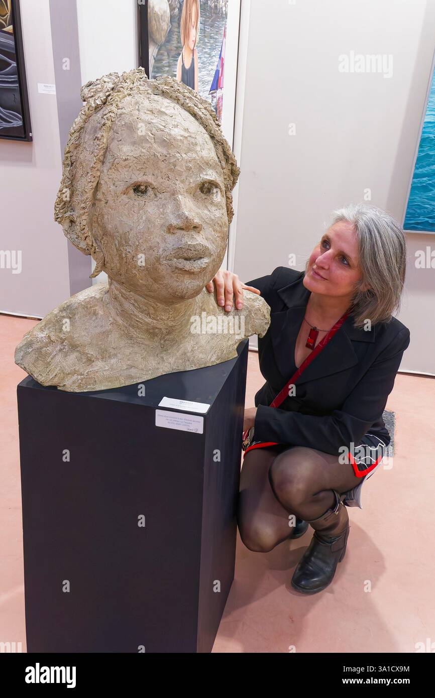 Paris, France. 12th Feb, 2025.. Art Capital exhibition in Grand Palais ...