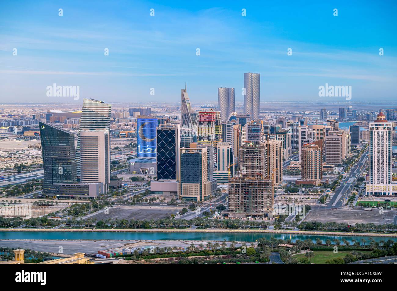 Aerial view Newly Develop Lusail City Skyline Qatar Stock Photo - Alamy
