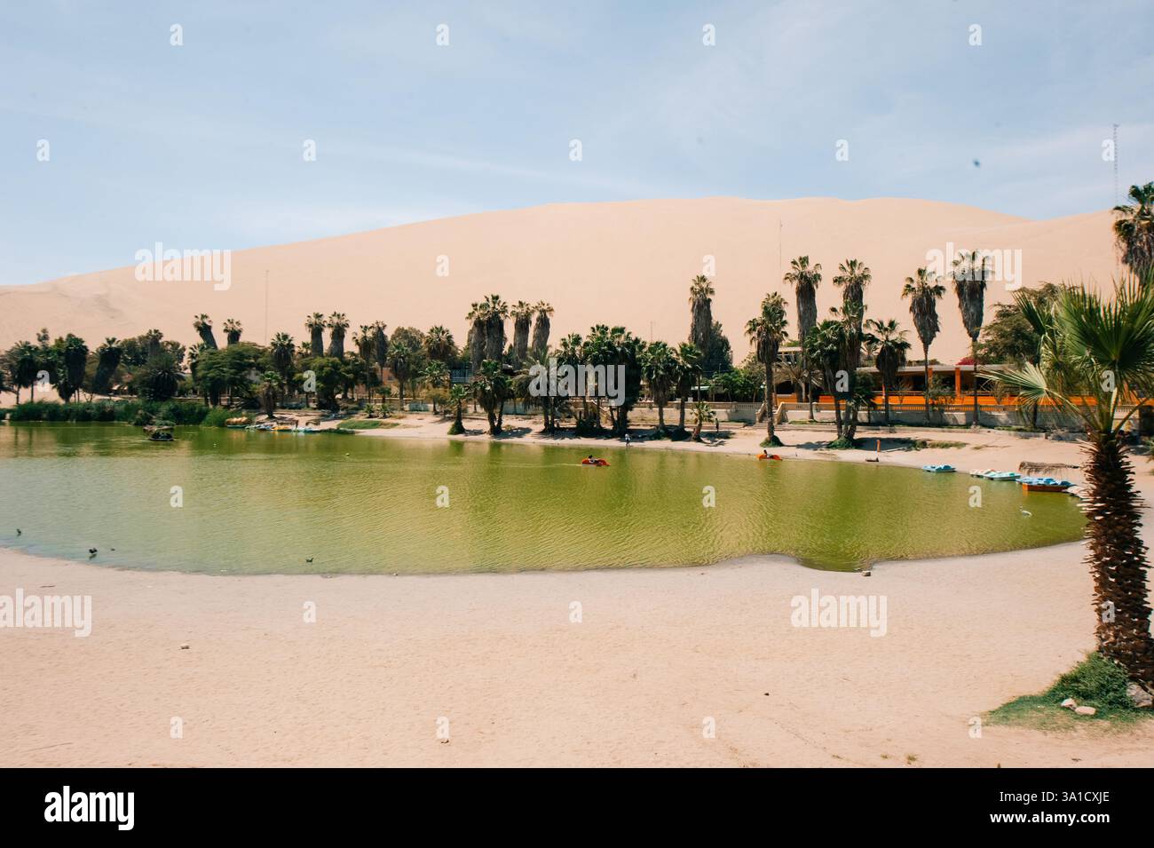 Ica Region, Peru - dec 2, 2024 Oasis- Huacachina, a village in ...