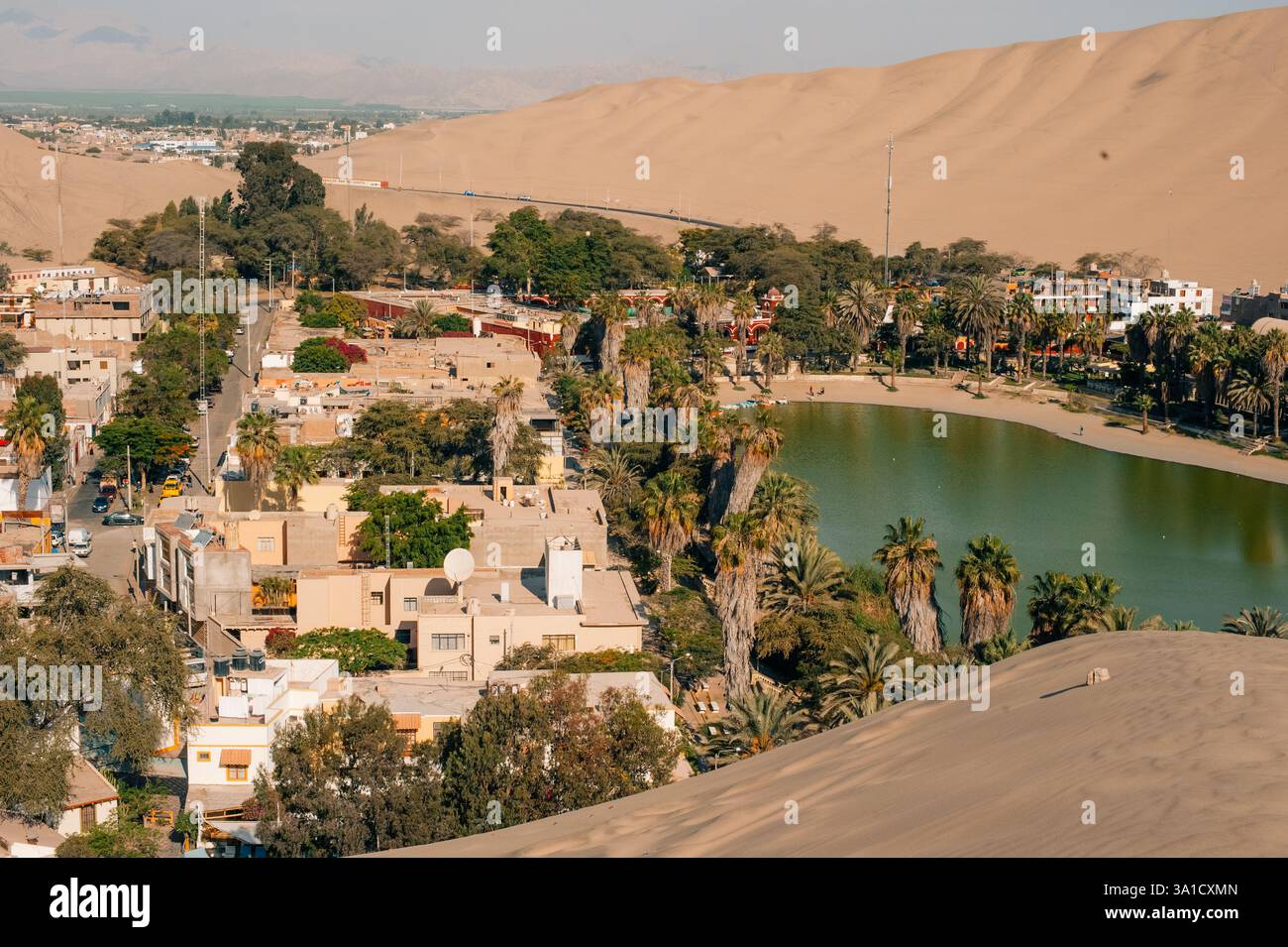 Ica Region, Peru - dec 2, 2024 Oasis- Huacachina, a village in ...