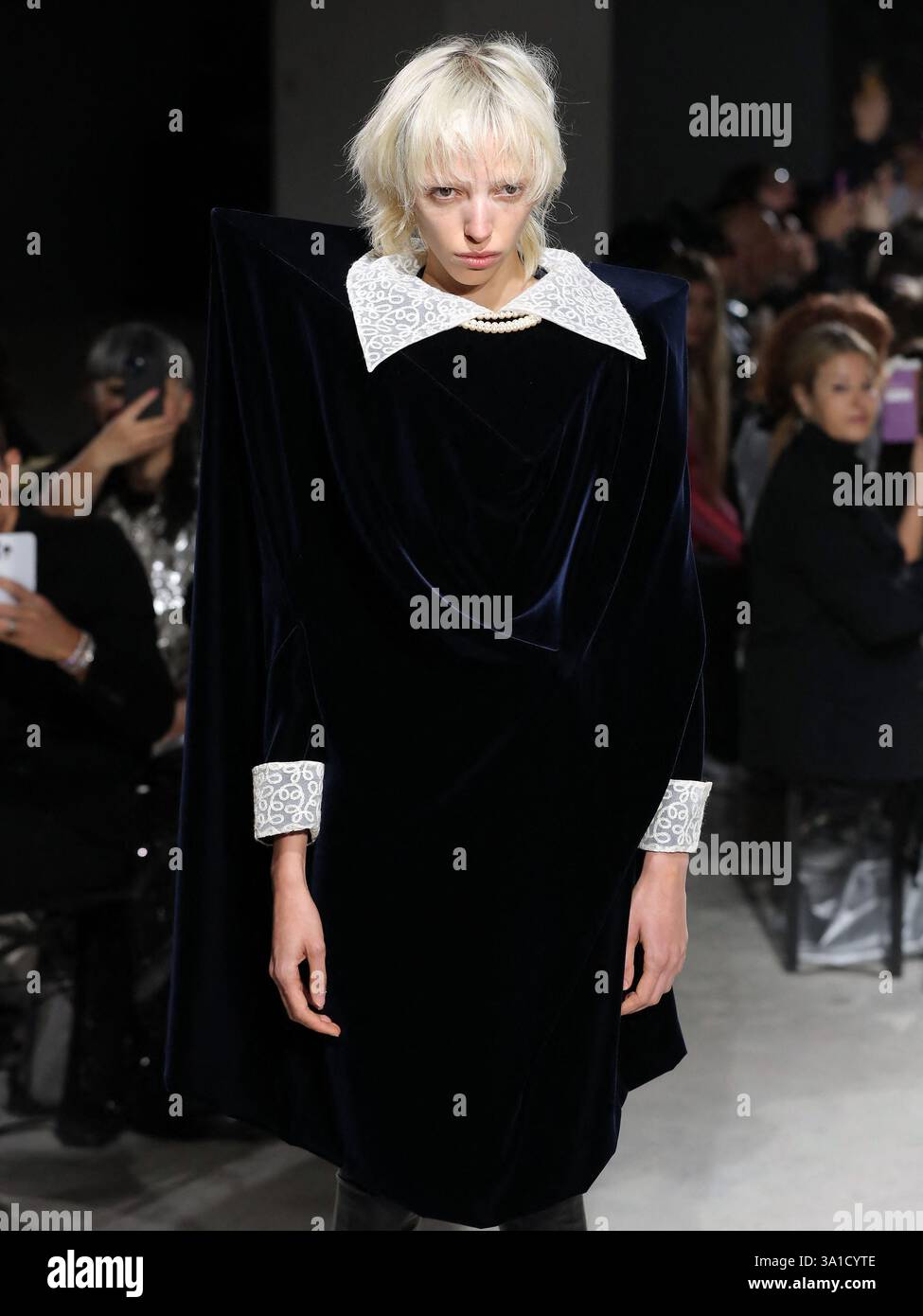 A model walks the runway during the Junya Watanabe Womenswear Fall ...