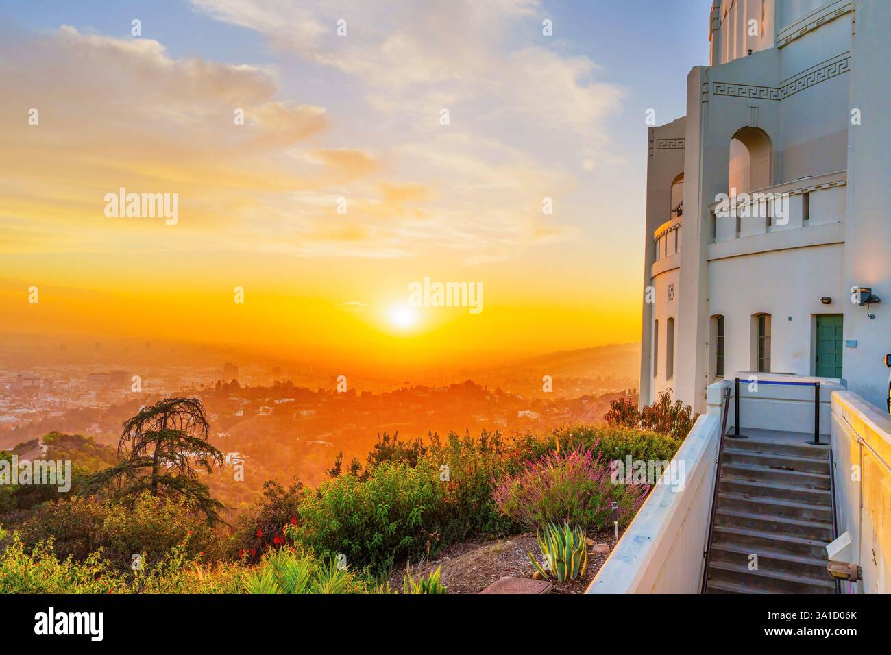 Breathtaking sunset view from Griffith Observatory, showcasing vibrant ...