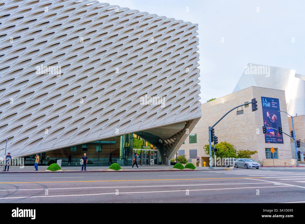 Los Angeles, California - January 7, 2025: View of The Broad museum's ...