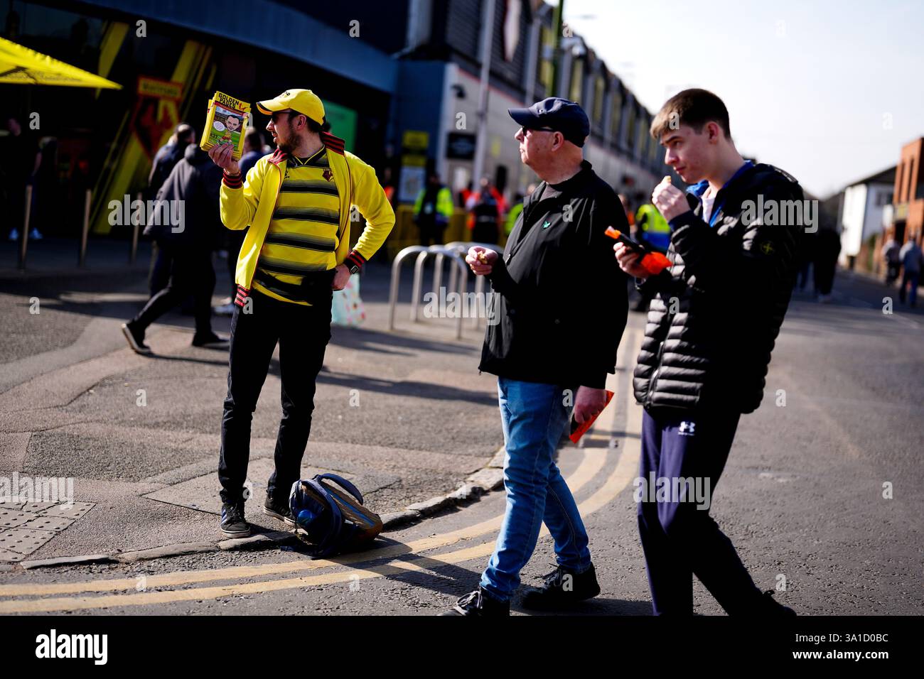 Watford fans outside the ground ahead of the Sky Bet Championship match ...