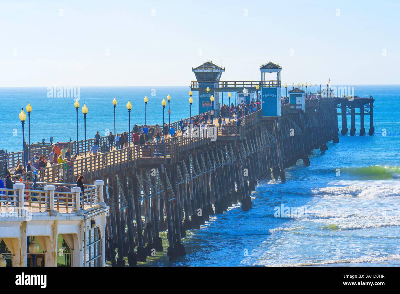 Oceanside, California - December 27, 2024: Oceanside Pier bustling with ...