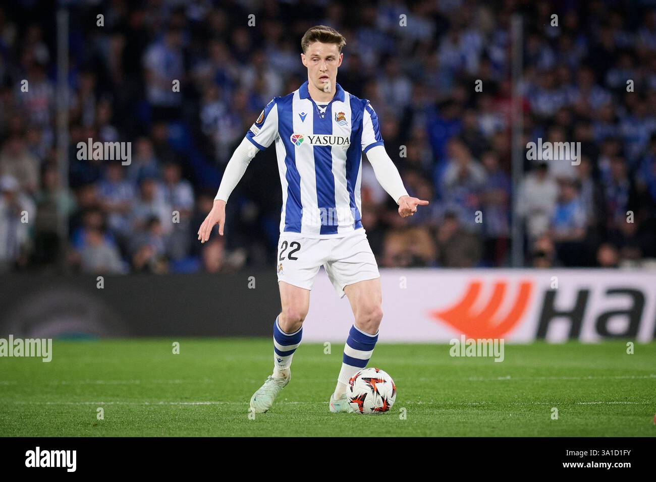 Madrid, Spain. 06th Mar, 2025. Real Sociedad's Benat Turrientes during ...