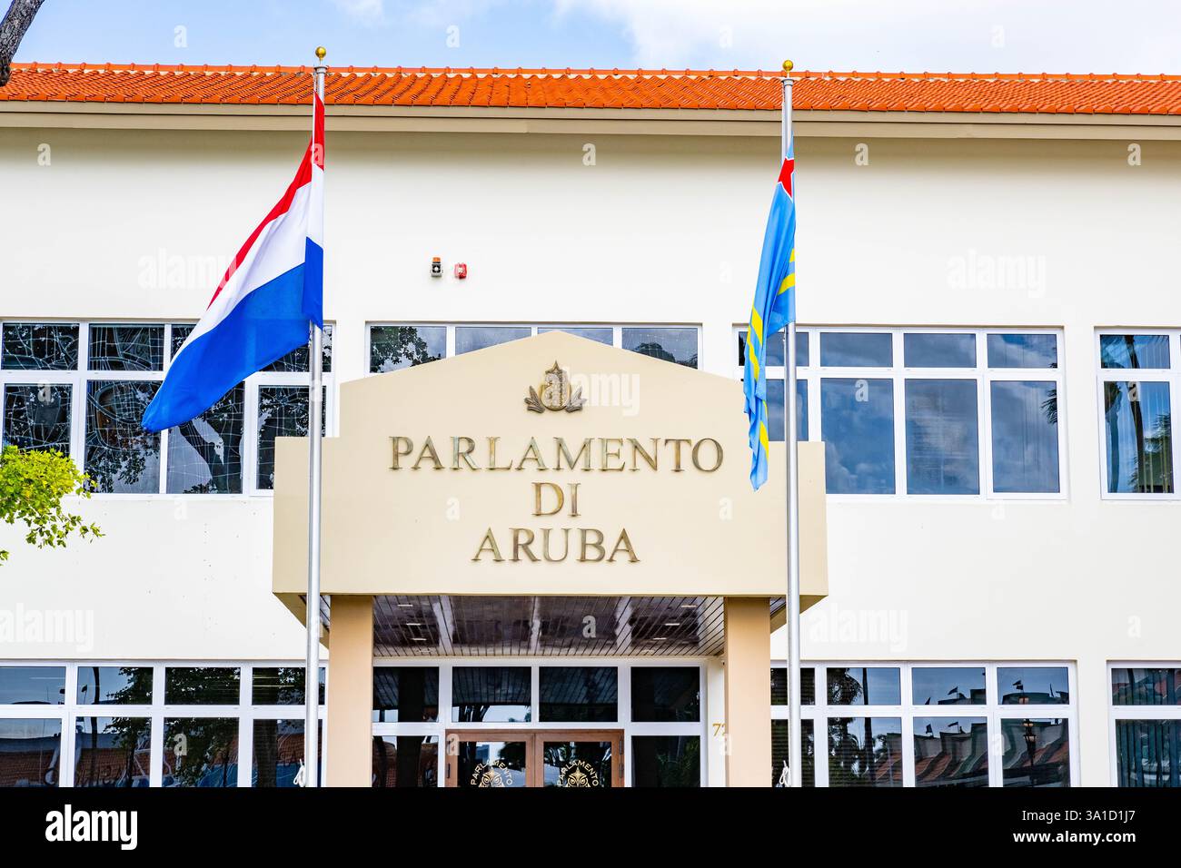 Oranjestad, Aruba. 03rd Feb, 2025. Parlement in Oranjestad on Aruba ...