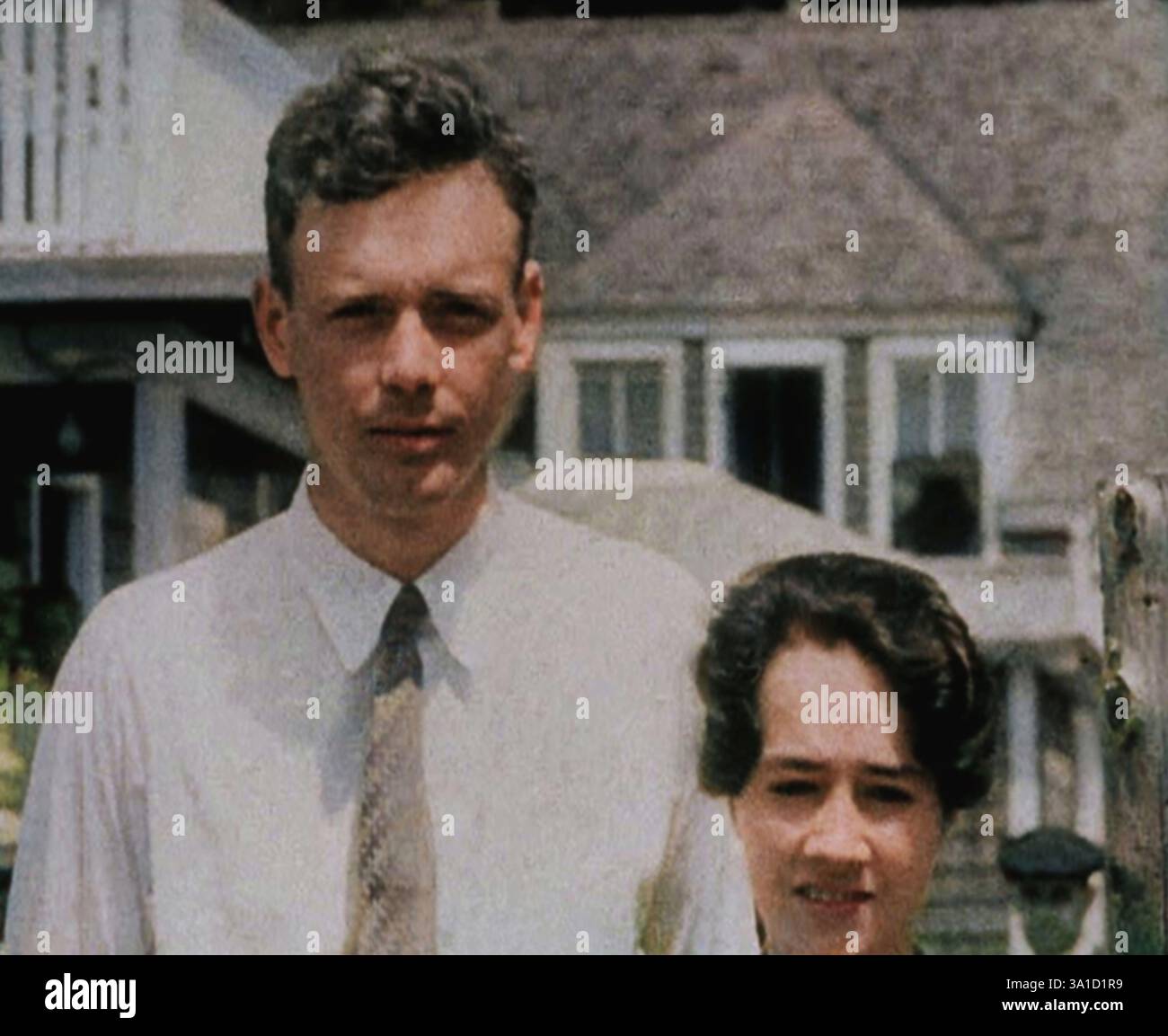American Aviator Charles Augustus Lindbergh and His Wife Anne Morrow ...
