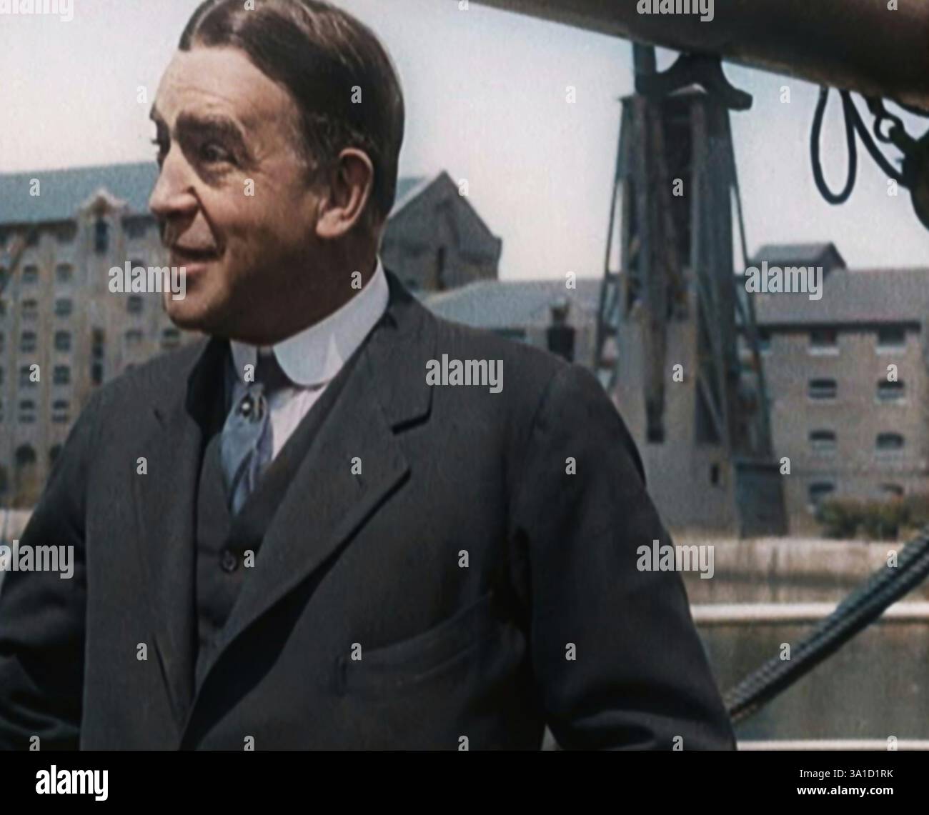 Sir Ernest Shackleton Standing on a Boat, 1921. From "Time To Remember ...