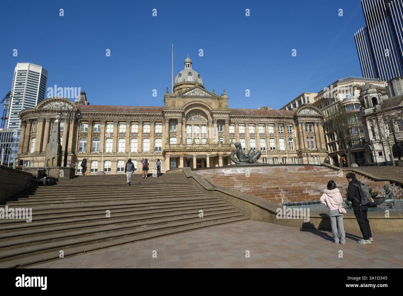 Victoria Square, Birmingham, 8th March 2025: Birmingham Council House ...