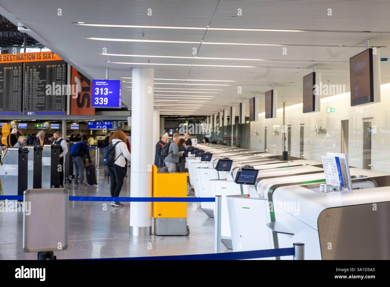 Frakfurt, Germany. 08th Mar, 2025. Frankfurt Airport at the Lufthansa ...