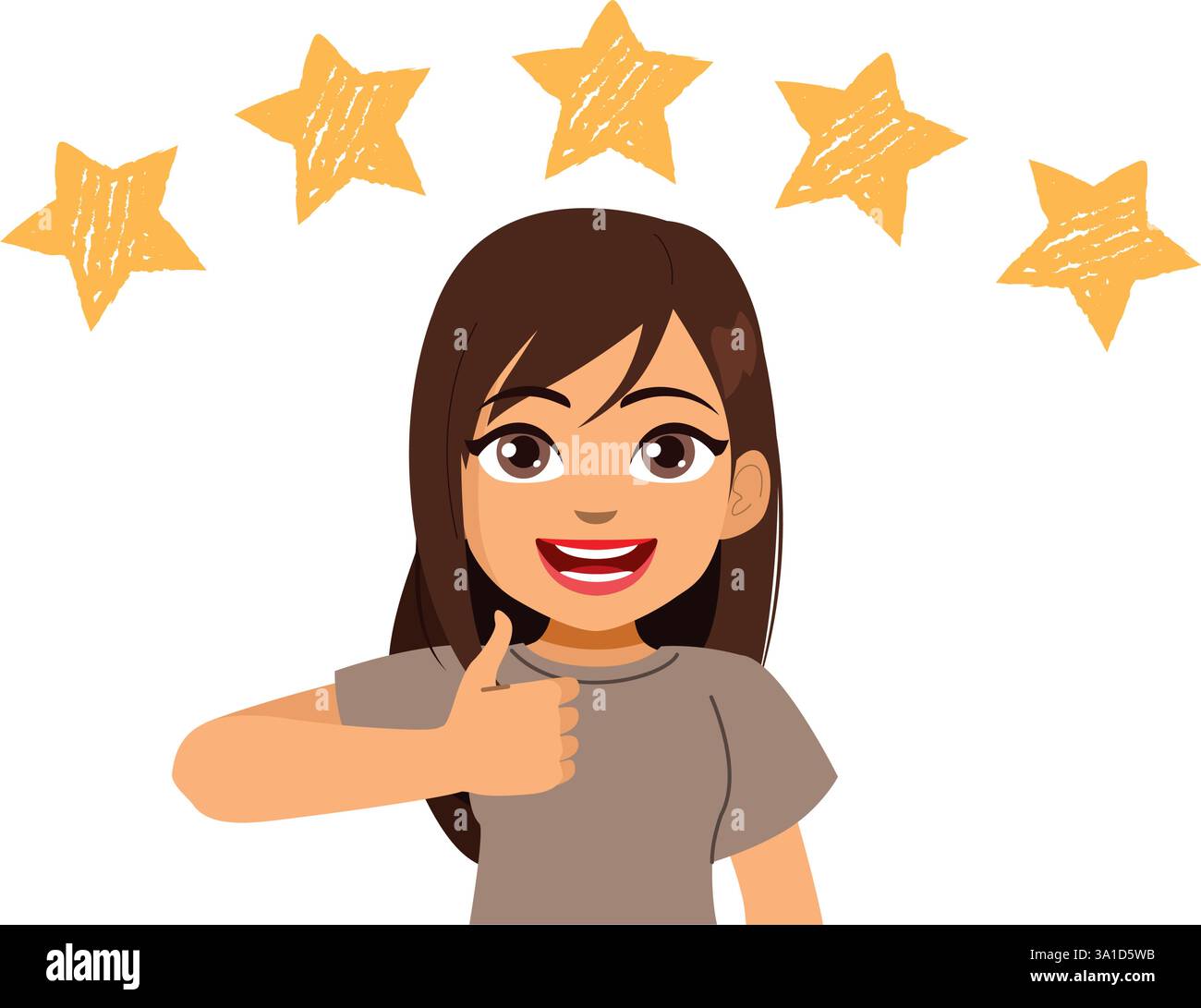 Woman leave feedback and comment with thumbs up gesture vector ...