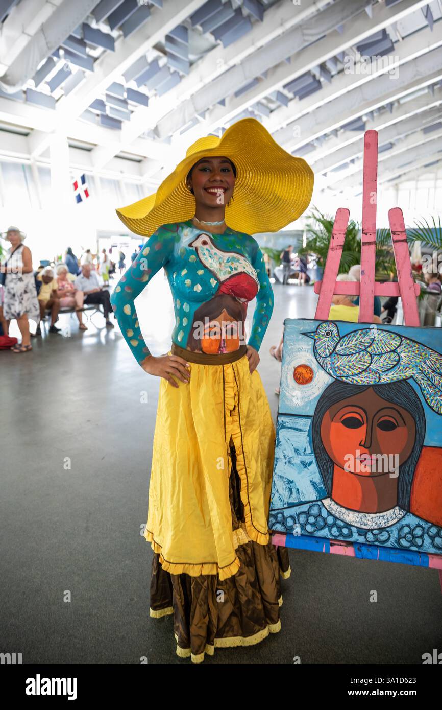 People dressed in Traditional Costumes inside the cruise Terminal in ...