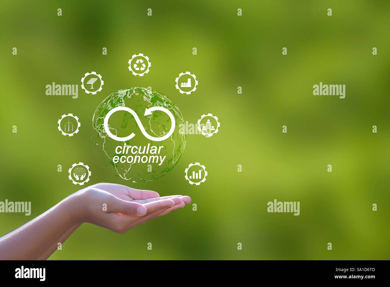 The concept of a circular economy that is endless and limitless. For ...